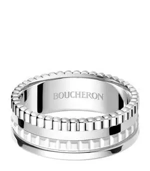 Boucheron Gold Quatre Double Edition Ring - White