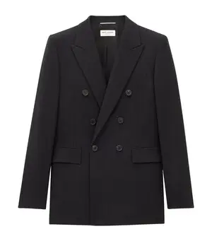 Saint Laurent Virgin Wool Blazer - Black