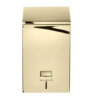 DECOR WALTHER Sterling Silver Club Bathroom Bin - Gold