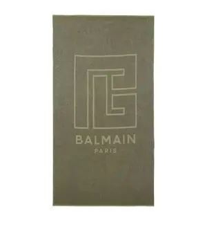 Balmain Pb Monogram Beach Towel