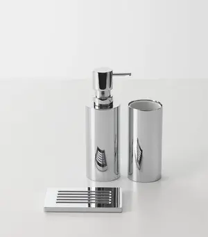 DECOR WALTHER Stainless Steel Round Bathroom Bin