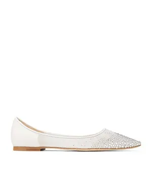 JIMMY CHOO Love Rhinestone Flats
