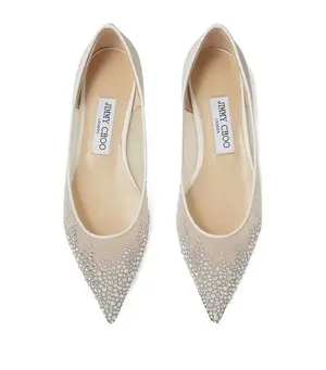 JIMMY CHOO Love Rhinestone Flats