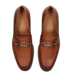 FERRAGAMO Leather Foster Gancho Loafers