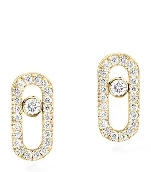 Messika Move Uno Diamond Stud Earrings - Gold