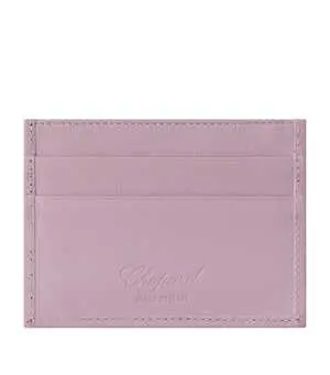 Chopard Small Leather Classic Card Holder - Purple