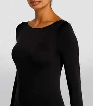 Falke Long-sleeved Bodysuit - Black