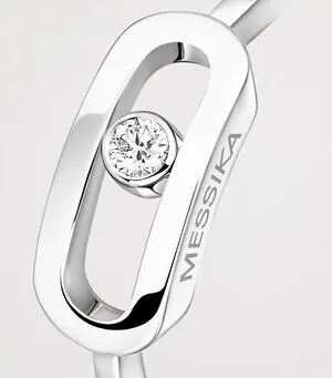 Messika Move Uno White Gold And Diamond Ring - Silver