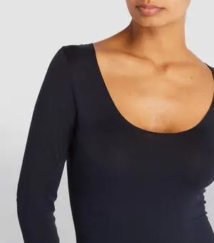 Falke Cotton-blend String Bodysuit