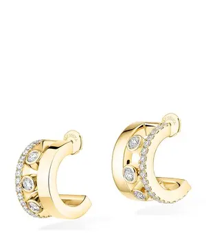 Messika Move Romane Diamond Hoop Earrings - Gold