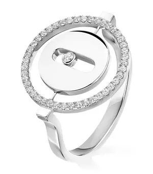 Messika Lucky Move White Gold And Diamond Ring - Silver