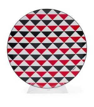 Prada Triangles Charger Plate - Black