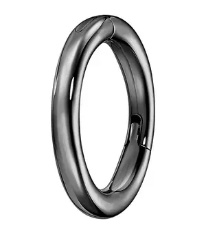 MARIA TASH Plain Single Hoop Earring - Black
