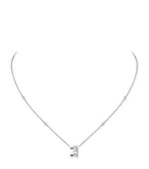 Messika Move Romane 18k White Gold Diamond Necklace - Silver