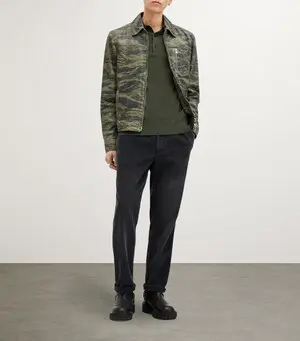 ALLSAINTS Merino Wool Mode Polo Shirt - Green