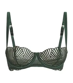 COCO DE MER Athena Balcony Bra Green