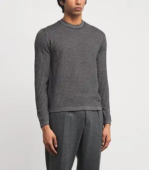 Emporio Armani Virgin Wool Textured Sweater