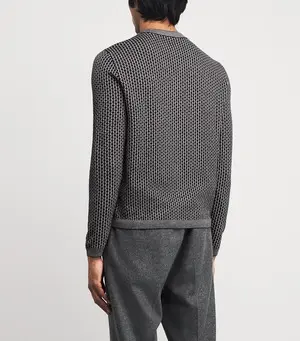 Emporio Armani Virgin Wool Textured Sweater