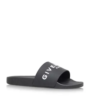 Givenchy Logo Slides - Black