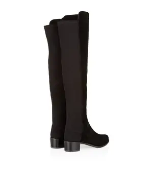 STUART WEITZMAN Suede Over-the-knee Boots - Black