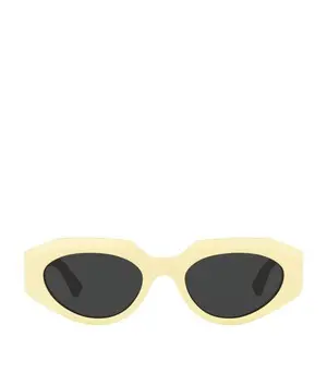 Bottega Veneta Oval Sunglasses - Yellow