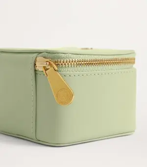 Harrods Pebbled Leather Trinket Box - Green