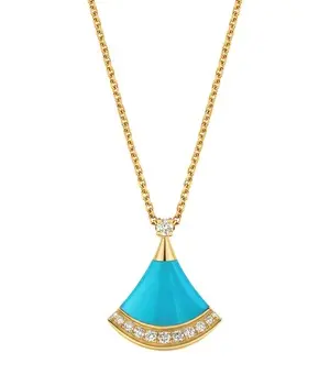BVLGARI Divas’ Dream Diamond And Turquoise Necklace - Gold
