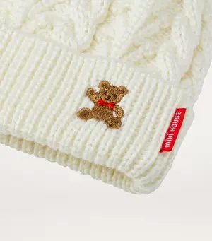 MIKI HOUSE Wool-blend Beanie - Ivory