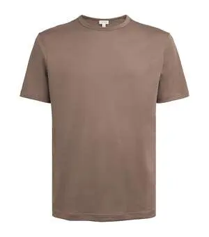 Sunspel Supima Cotton T-shirt Brown
