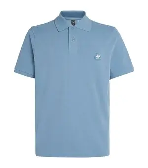 Moose Knuckles Logo Polo Shirt Blue
