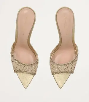 GIANVITO ROSSI Embellished Rania Mules 85