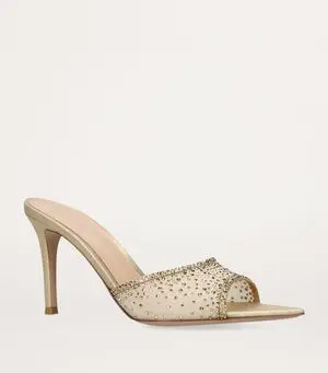 GIANVITO ROSSI Embellished Rania Mules 85