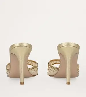 GIANVITO ROSSI Embellished Rania Mules 85