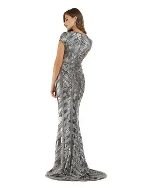 LARA NEW YORK Beaded Bodycon Gown