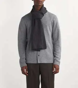 Sunspel Wool-cashmere Waffle Scarf