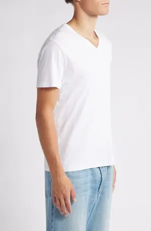 ATM Anthony Thomas Melillo V-neck Cotton T-shirt - White