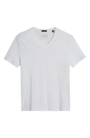 ATM Anthony Thomas Melillo V-neck Cotton T-shirt - White