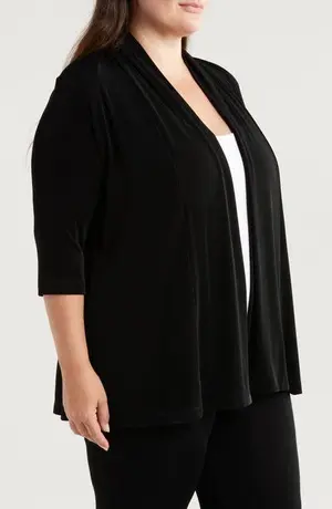 Vikki Vi Classic Knit Open Front Jacket