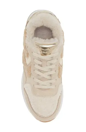 VOILE BLANCHE Melany Faux Shearling Sneakers - Beige