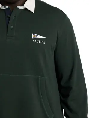 NAUTICA Big & Tall Pouch Pocket Polo Sweatshirt