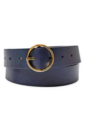 Cole Haan Reversible Leather Belt - Navy/natural