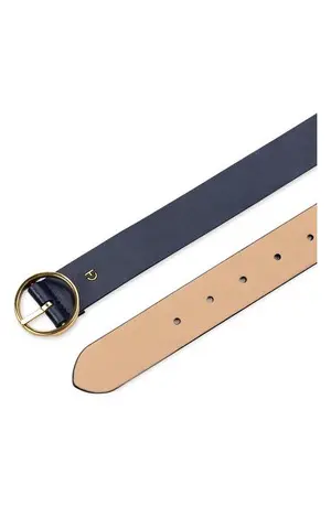 Cole Haan Reversible Leather Belt - Navy/natural