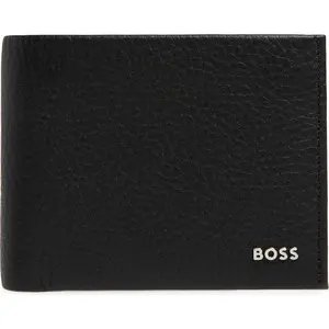 Hugo New Crosstown Leather Bifold Wallet - Black