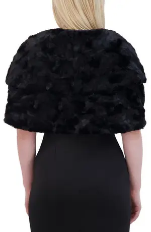 Eliza J Faux Fur Capelet