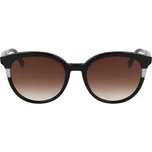 Longchamp Heritage 55mm Gradient Round Sunglasses - Black