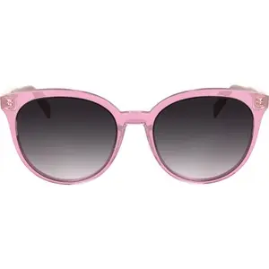 Longchamp Heritage 55mm Gradient Round Sunglasses - Pink