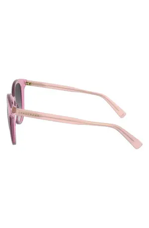 Longchamp Heritage 55mm Gradient Round Sunglasses - Pink