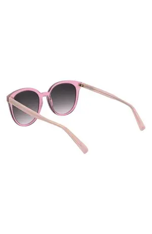 Longchamp Heritage 55mm Gradient Round Sunglasses - Pink