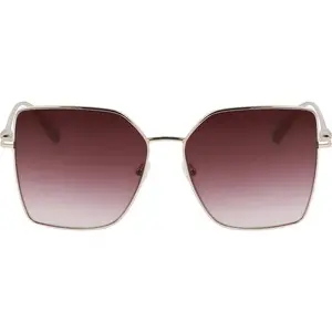 Longchamp Roseau Butterfly Sunglasses - Gold/ Gradient Brown