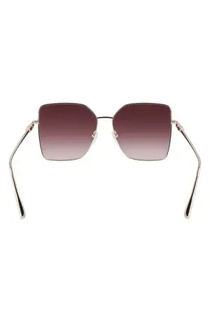 Longchamp Roseau Butterfly Sunglasses - Gold/ Gradient Brown